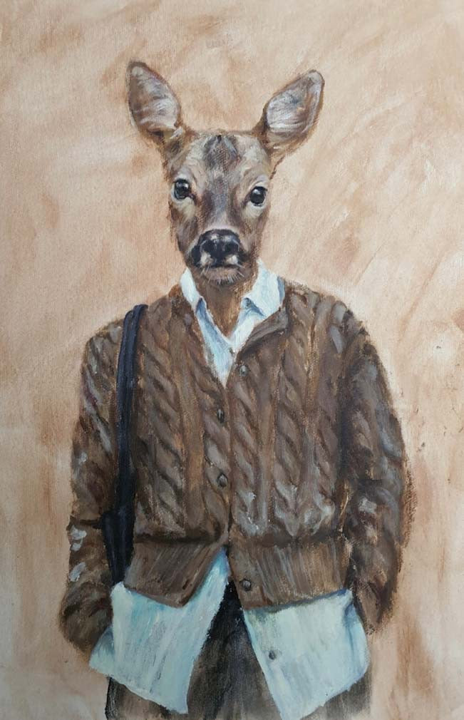 Blikkontakt - Maleri av Emmy Harnes | Neo galleri – Neo Galleri - Kunst på nett og galleri i ...