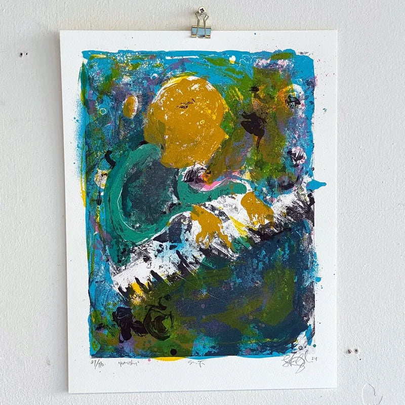Pianisten- serigrafi av Ståle Gerhardsen - Neo Galleri – Neo Galleri ...